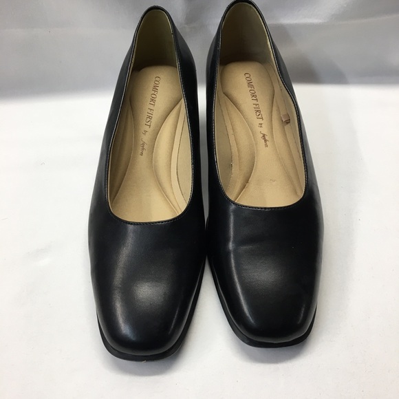 Comfort First | Shoes | Leann Style Comfort First Black Low Heels ...